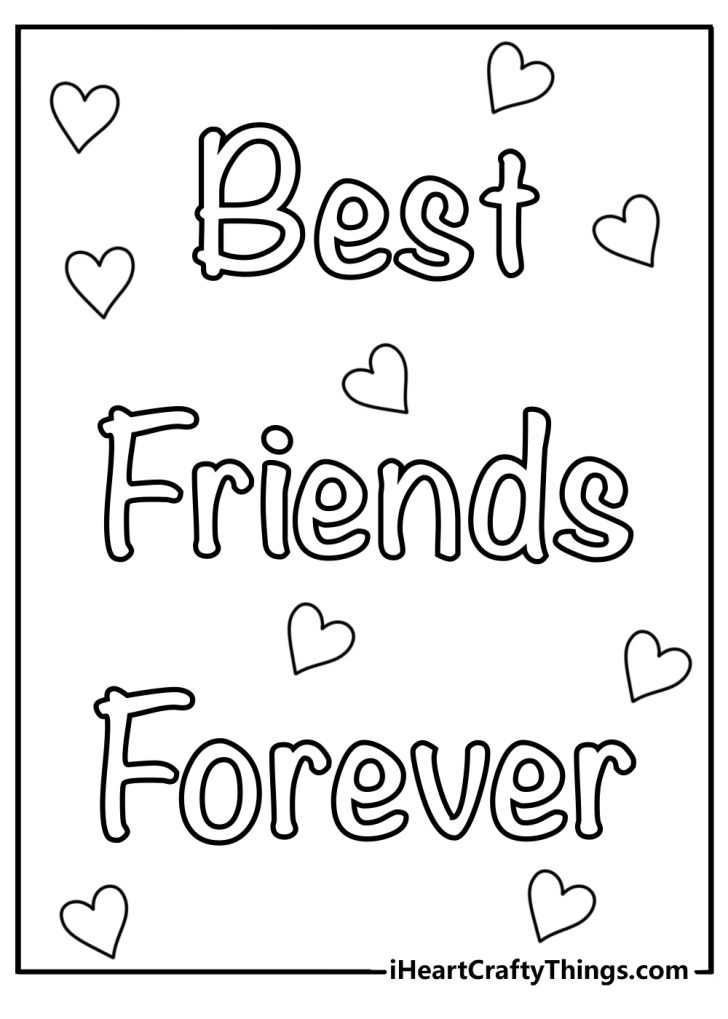 Best Friends Coloring Pages: 30 Free PDF Printables For BFFs