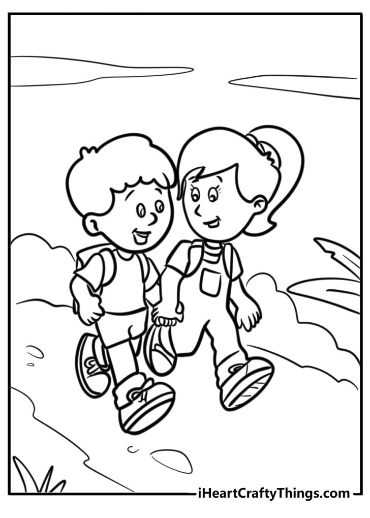 Best Friends Coloring Pages: 30 Free PDF Printables For BFFs
