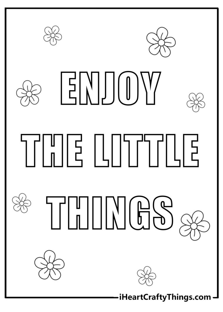 21 Motivational Quotes Coloring Pages (Free PDF Printables)