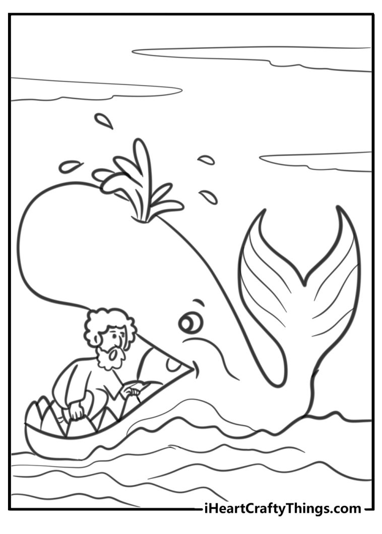 29 Jonah And The Whale Coloring Pages (100% Free To Print)