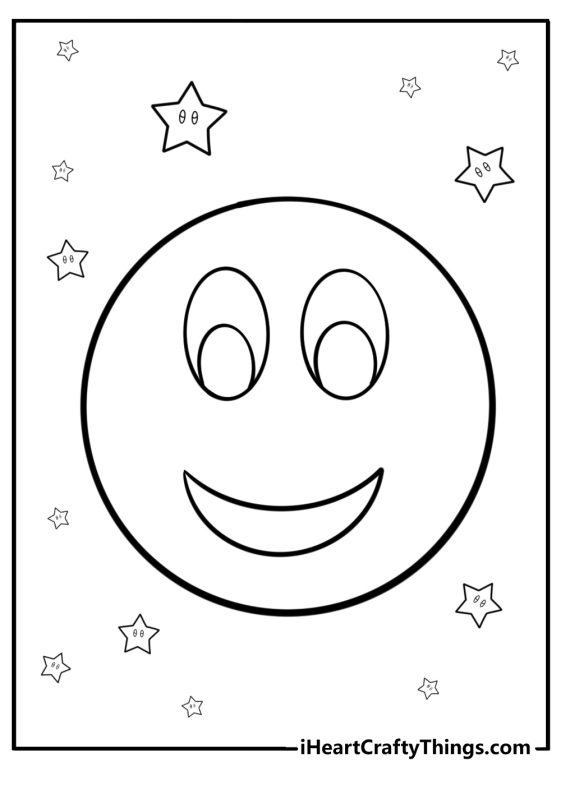 20 New Smiley Face Coloring Pages (100% Free To Print)
