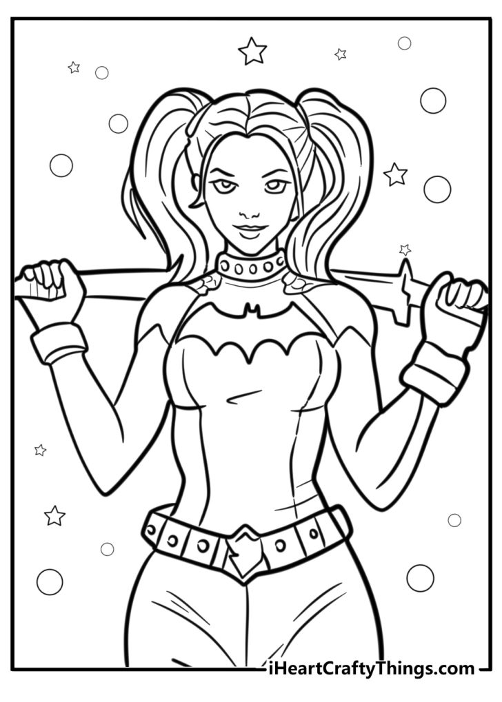 33 Harley Quinn Coloring Pages (Easy Free To Print PDFs)
