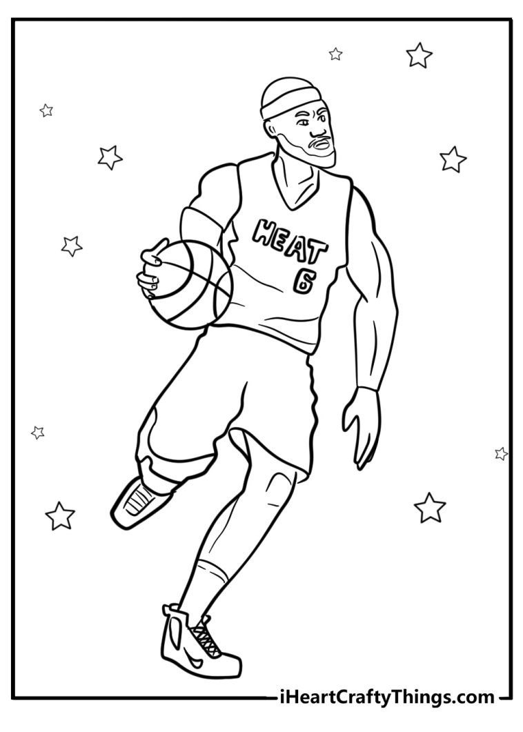 34 New Lebron James Coloring Pages (100% Free To Print)