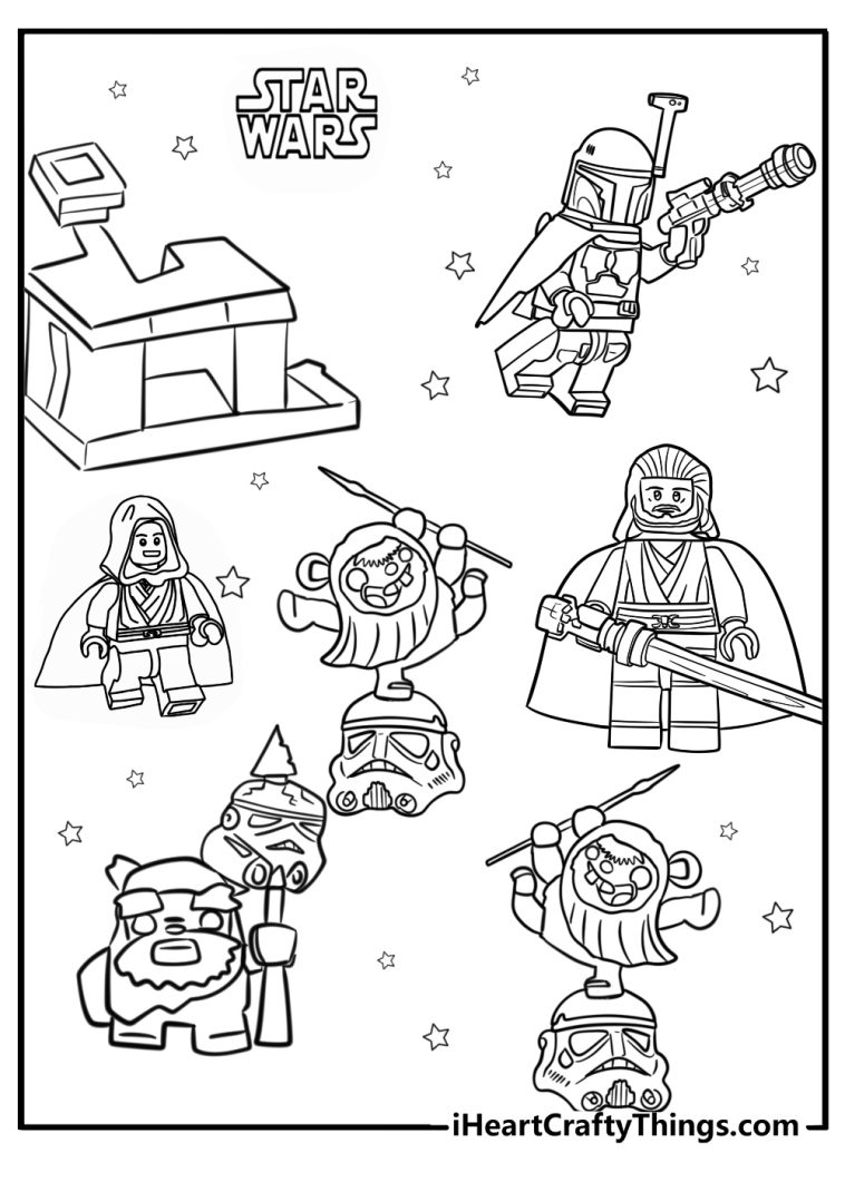30 LEGO Star Wars Coloring Pages (100% Free To Print)