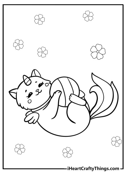 31 Free Unicorn Cat Coloring Pages (Easy PDF Printables)