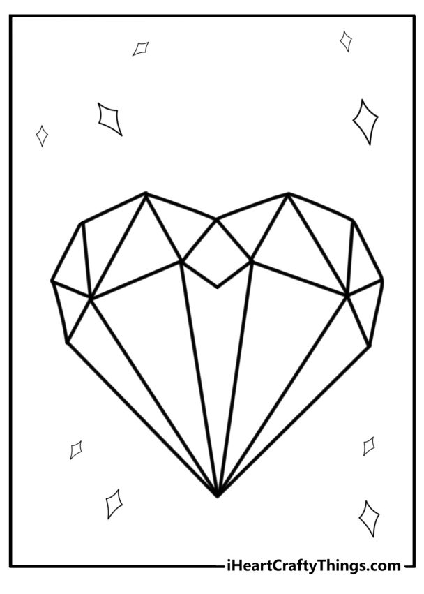 24 New Diamond Coloring Pages (100% Free To Print)