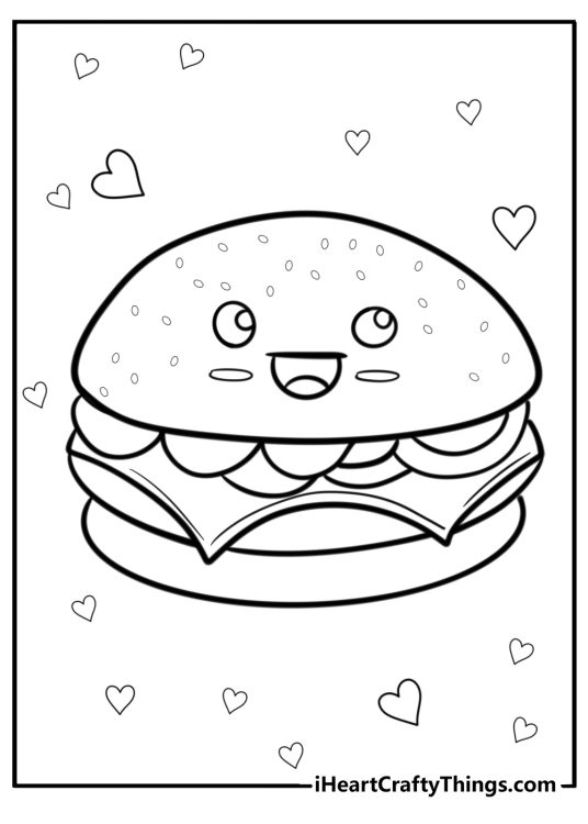 25 Hamburger Coloring Pages (Easy Free Printable PDFs)