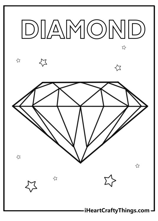 24 New Diamond Coloring Pages (100% Free To Print)