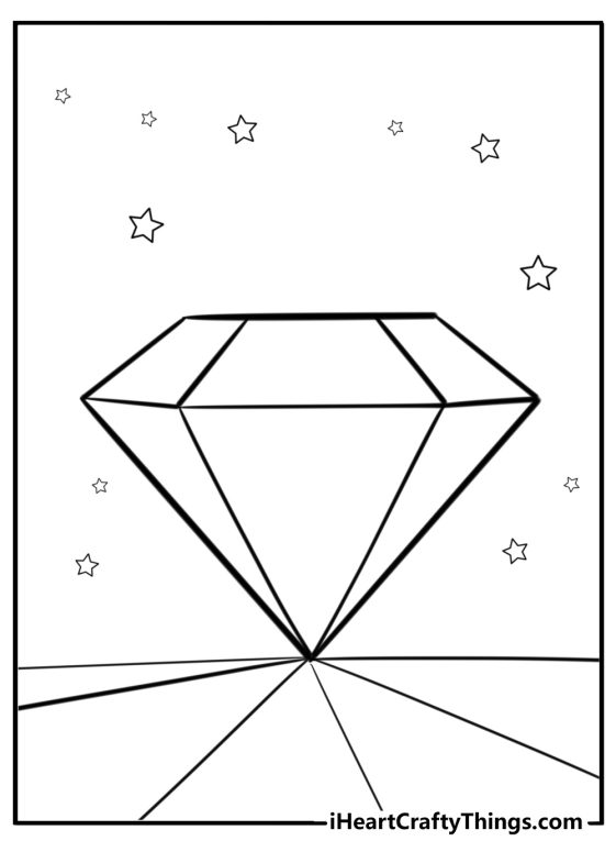 24 New Diamond Coloring Pages (100% Free To Print)