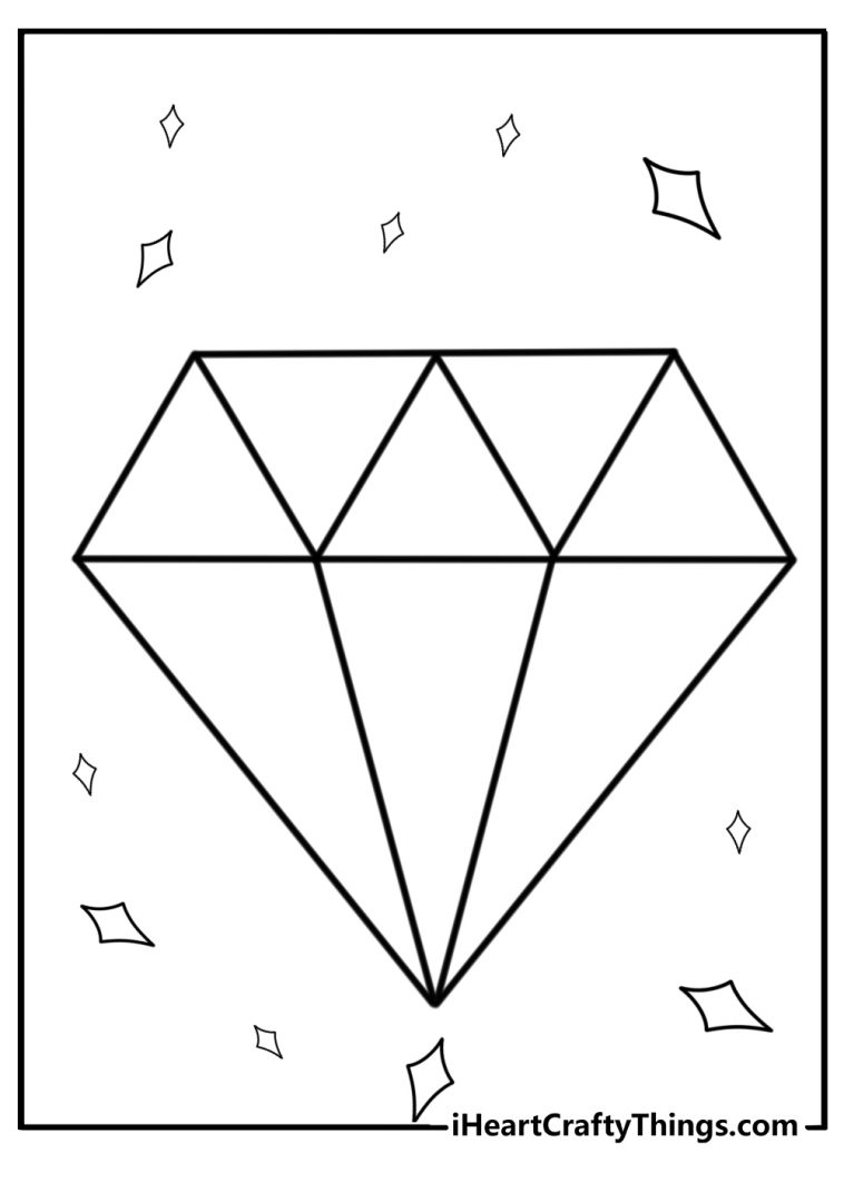 24 New Diamond Coloring Pages (100% Free To Print)
