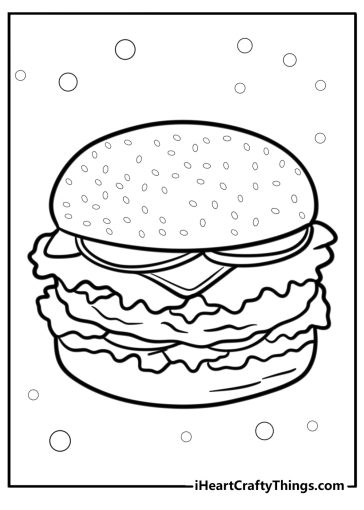 25 Hamburger Coloring Pages (Easy Free Printable PDFs)