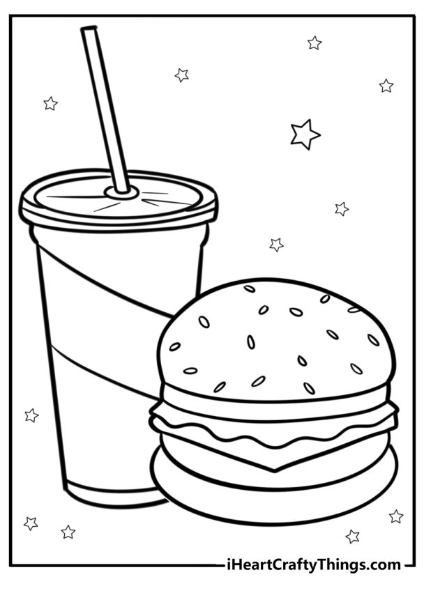 25 Hamburger Coloring Pages (Easy Free Printable PDFs)