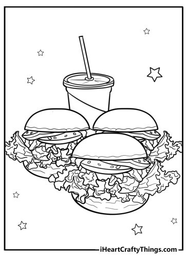 25 Hamburger Coloring Pages (Easy Free Printable PDFs)