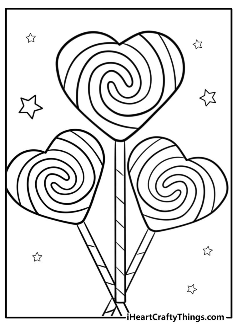 30 New Lollipop Coloring Pages (100% Free To Print)
