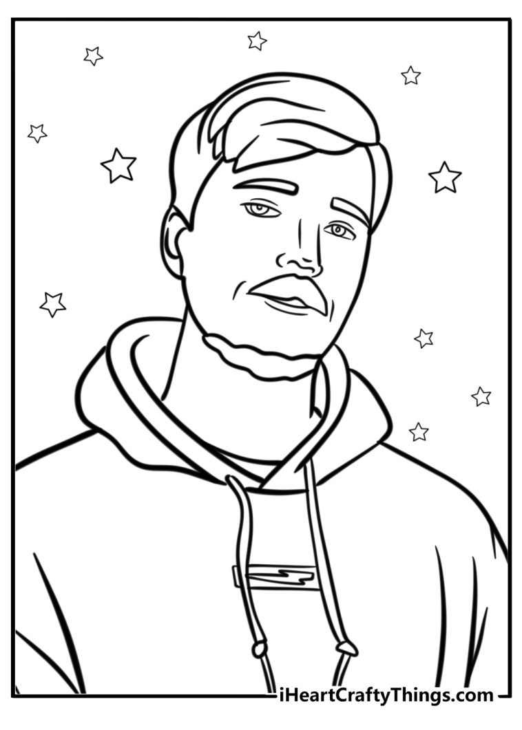 25 New MrBeast Coloring Pages (100% Free To Print)