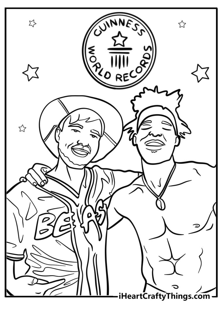 25 New MrBeast Coloring Pages (100% Free To Print)