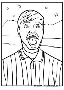 25 New MrBeast Coloring Pages (100% Free To Print)