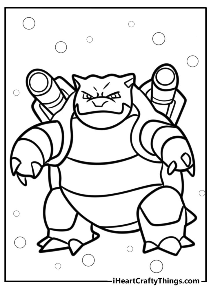 25 Blastoise Coloring Pages (Free To Print PDF Sheets)