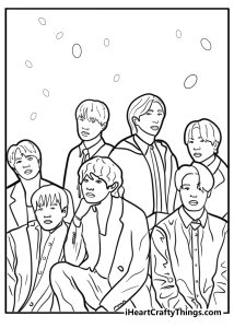 25 New BTS Coloring Pages (100% Free To Print)