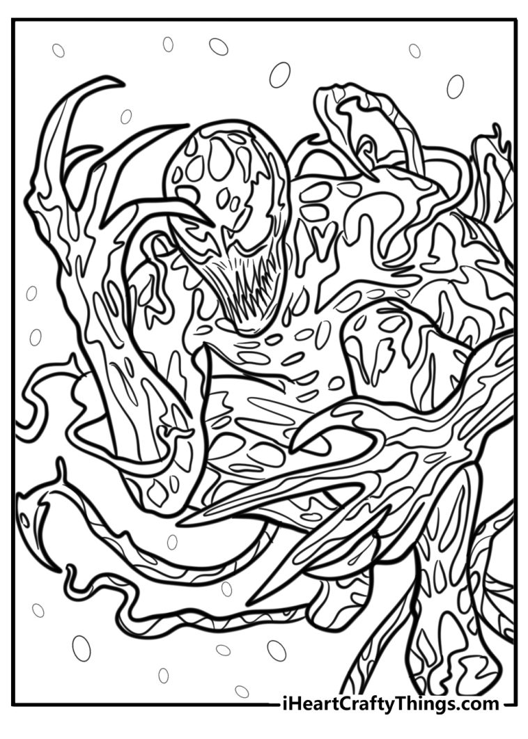 25 Carnage Coloring Pages (Free Symbiote PDF Printables)