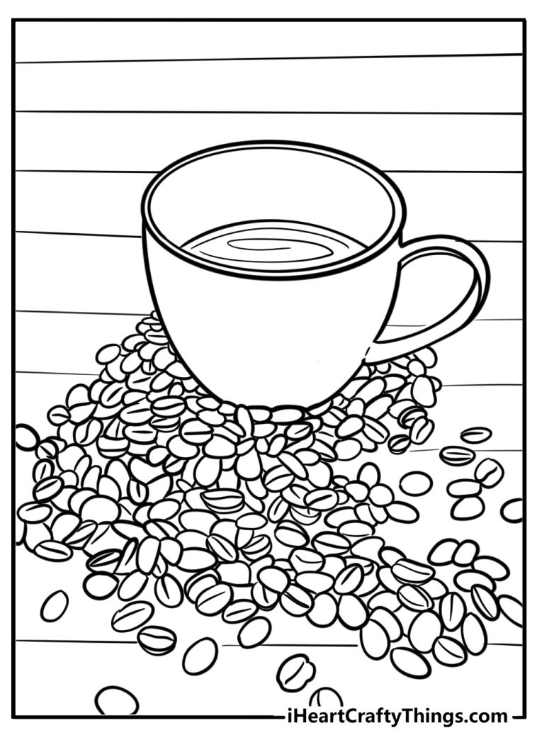 30 New Coffee Coloring Pages (100% Free To Print)