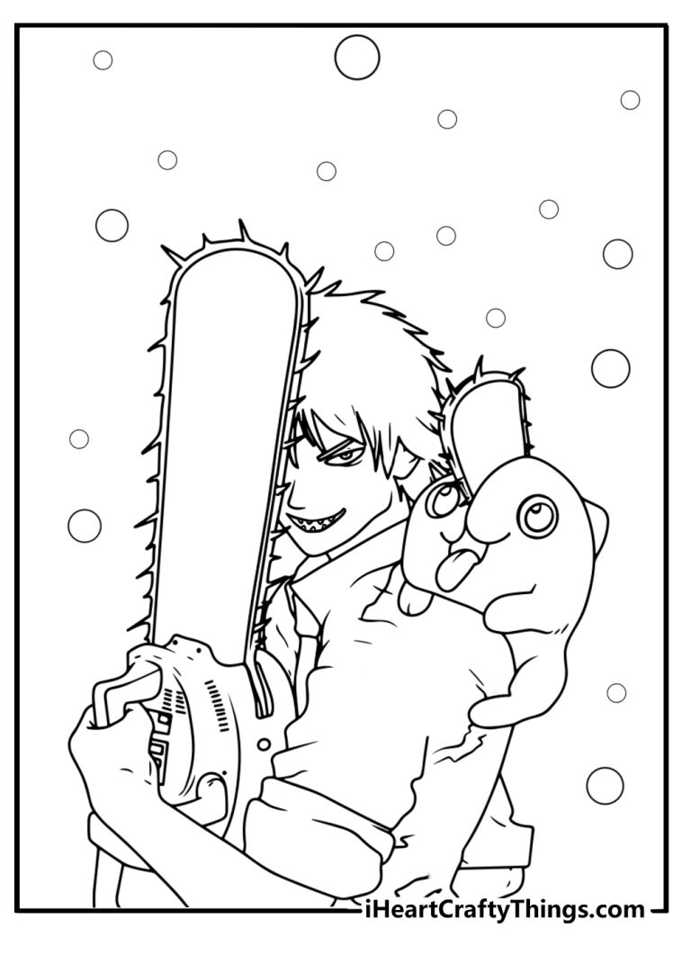25 Chainsaw Man Coloring Pages (100% Free To Print)
