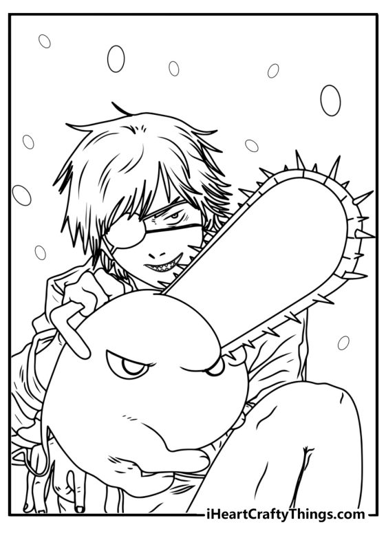 25 Chainsaw Man Coloring Pages (100% Free To Print)