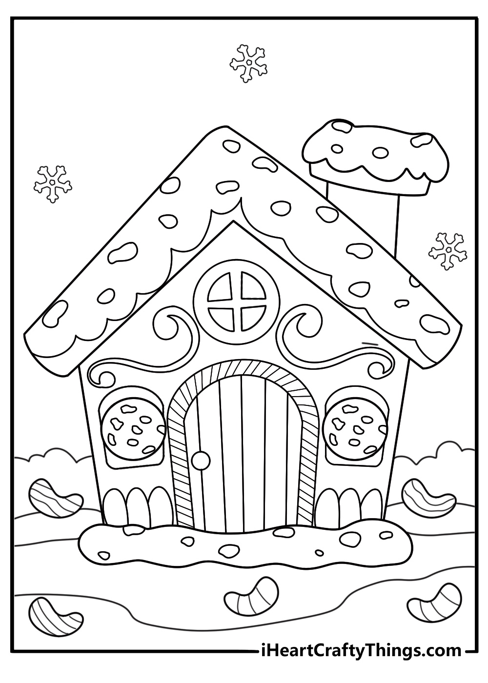 30+ Gingerbread House Coloring Pages (Free Printable PDF)
