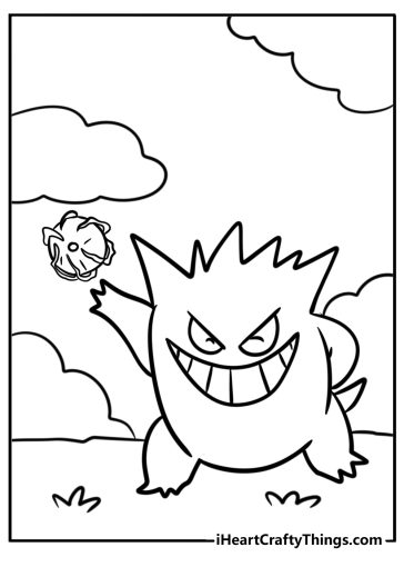 25 Gengar Coloring Pages (Free Printable PDFs For All Fans)