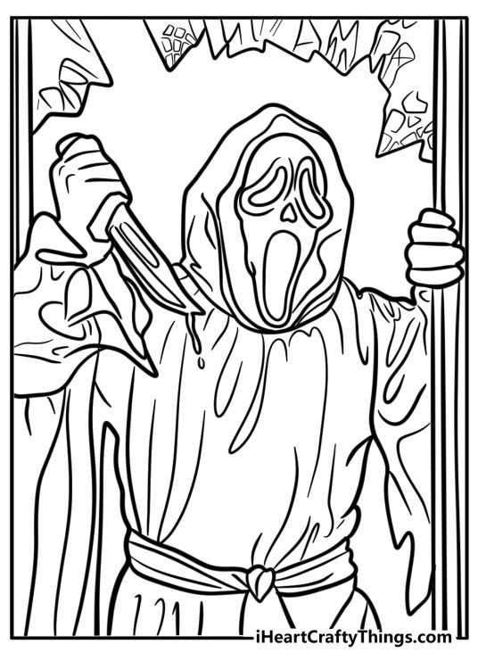 20 New Scream Coloring Pages (100% Free To Print)
