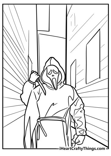 20 New Scream Coloring Pages (100% Free To Print)