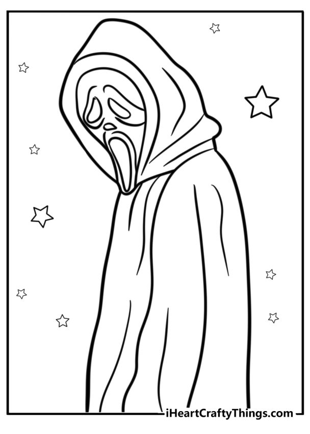 20 New Scream Coloring Pages (100% Free To Print)
