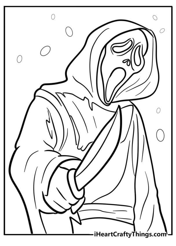 20 New Scream Coloring Pages (100% Free To Print)