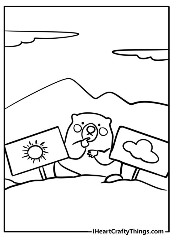 20 Groundhog Day Coloring Pages (100% Free To Print)