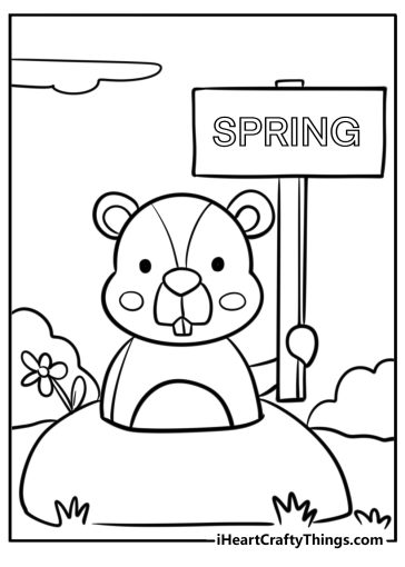 20 Groundhog Day Coloring Pages (100% Free To Print)