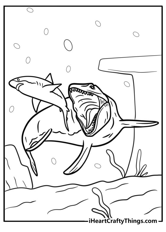 20 New Mosasaurus Coloring Pages (100% Free To Print)