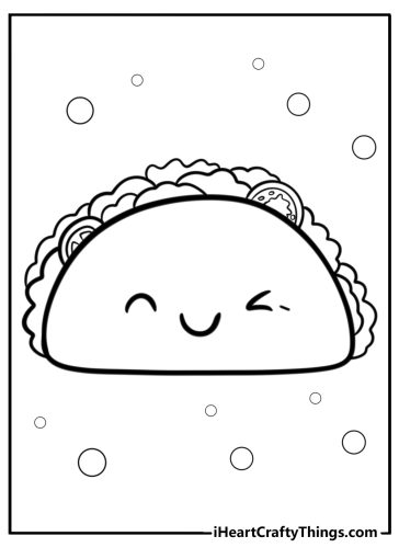 25 Taco Coloring Pages (Printable Free PDF For Kids)