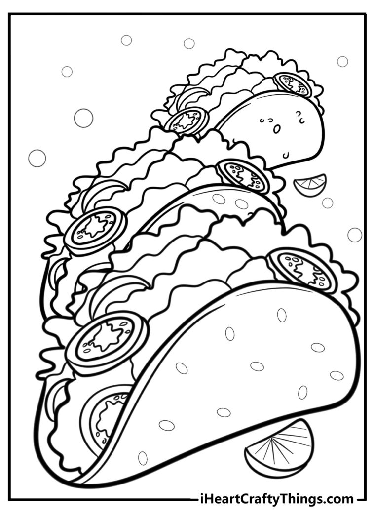 25 Taco Coloring Pages (Printable Free PDF For Kids)