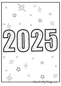 25 New Year’s Coloring Pages (100% Free To Print PDF Sheets)