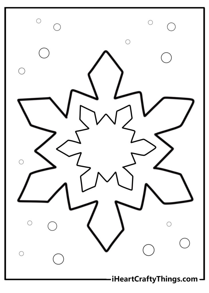 25 Snowflake Coloring Pages (Printable Free PDFs For Kids)