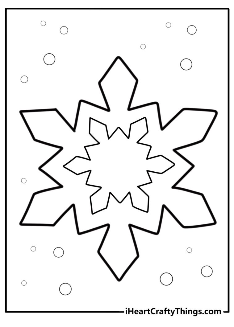 25 Snowflake Coloring Pages (Printable Free PDFs For Kids)
