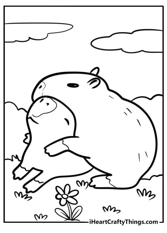 25 Capybara Coloring Pages (Free Printable PDF For All Ages)