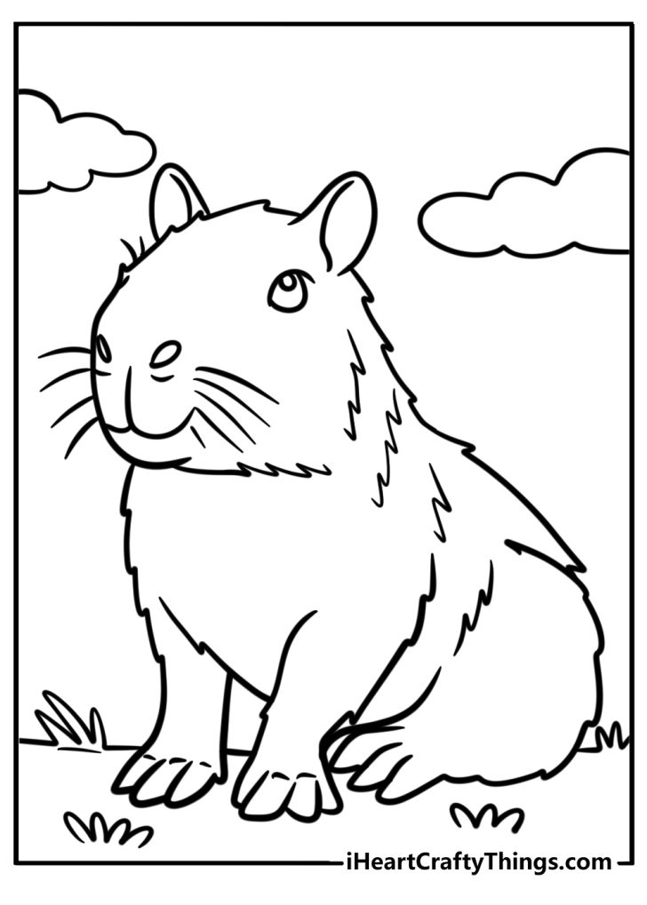 25 Capybara Coloring Pages (Free Printable PDF For All Ages)