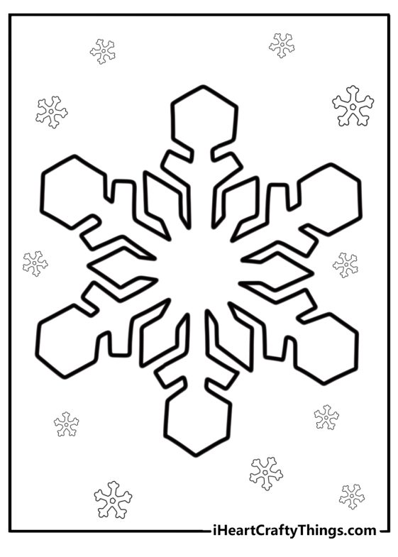 25 Snowflake Coloring Pages (Printable Free PDFs For Kids)