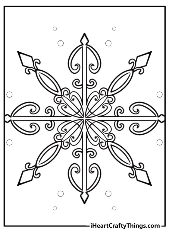 25 Snowflake Coloring Pages (Printable Free PDFs For Kids)
