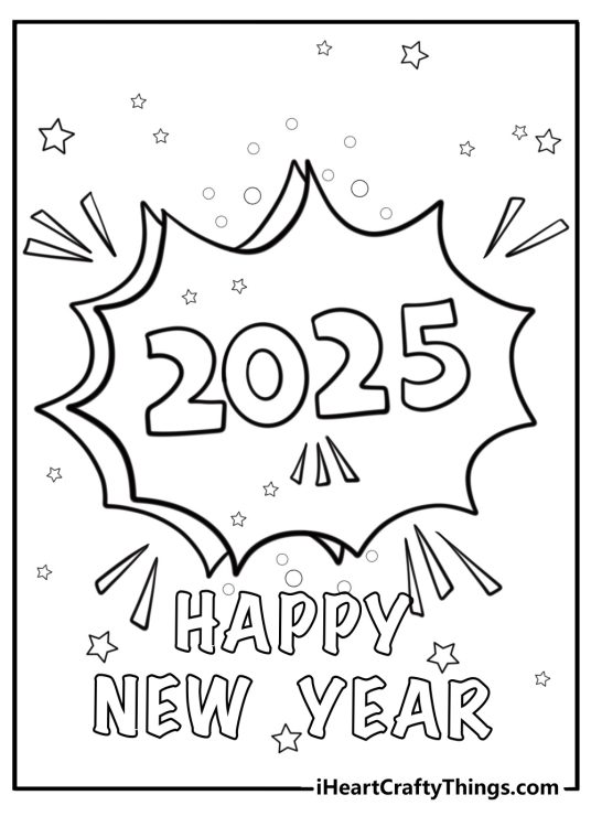 25+ Free Happy New Year Coloring Pages For 2026!