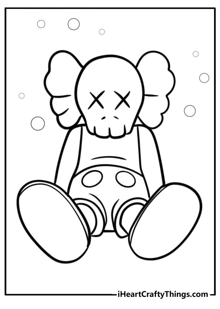 25 Kaws Coloring Pages (100% Free To Printables To Download)