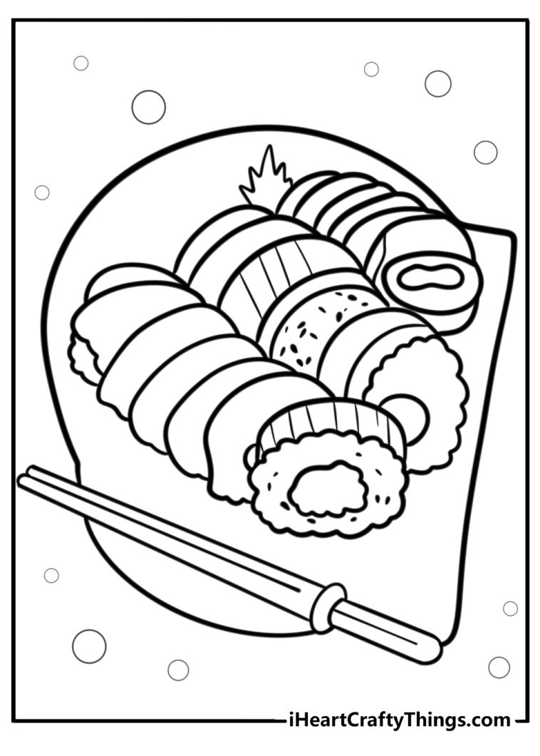 25 Sushi Coloring Pages (100% Free Printable PDF)