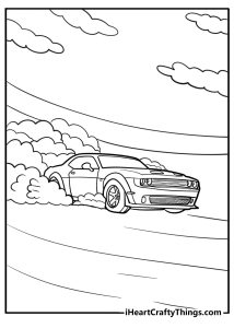 20 Dodge Challenger Hellcat Coloring Pages (Free PDF Printables)