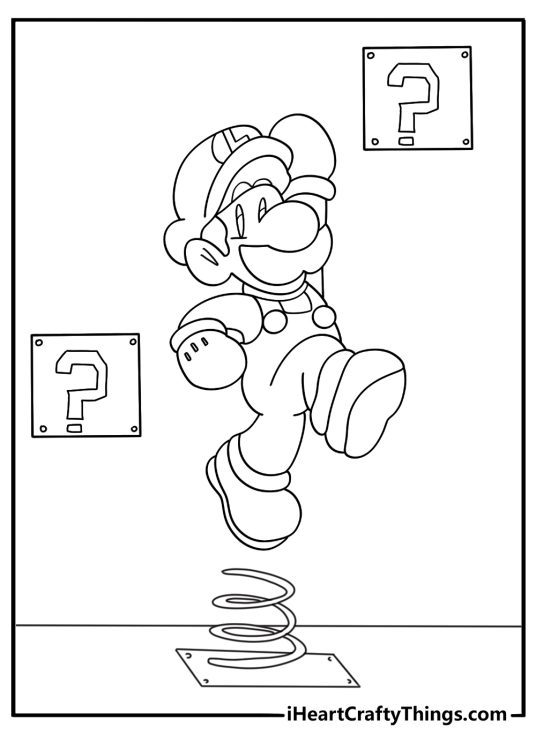 40 Luigi Coloring Pages (100% Free To Print)